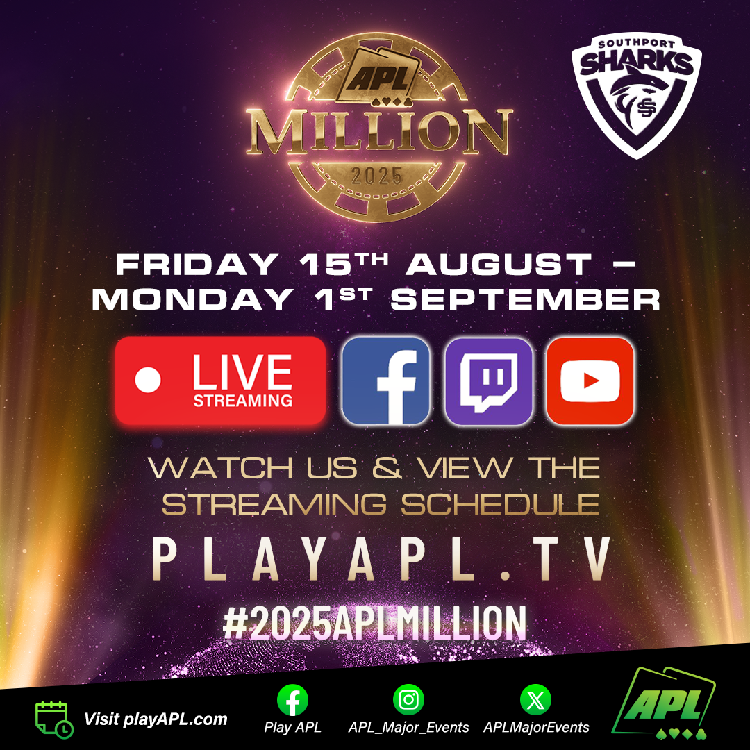 Watch the LIVE APLPT & APL Million Stream